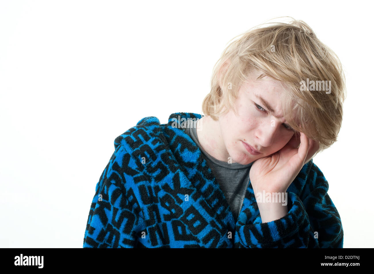 Teenage boy in dressing gown hi-res stock photography and images - Alamy
