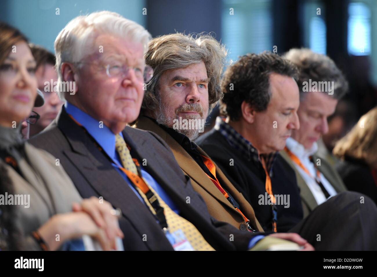 MUNICH/GERMANY - JANUARY 21: Reinhold Messner sits in the audience ...