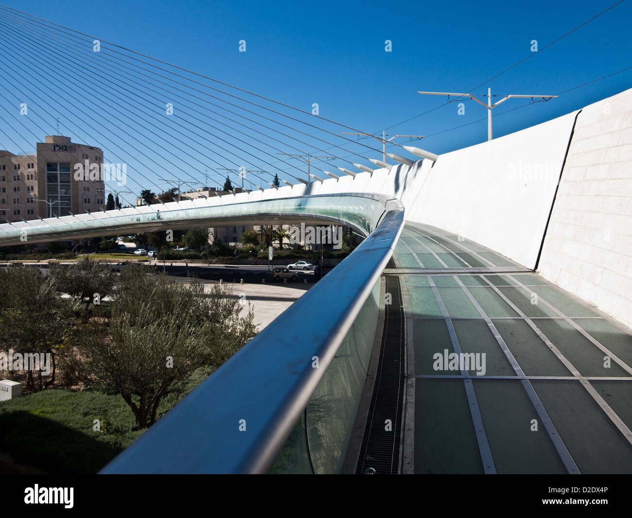 Santiago Calatrava Chords Bridge pedestrian way Stock Photo - Alamy