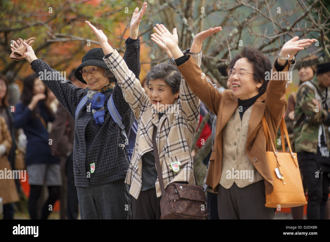 Japanese people praying at the Kurama temple, northen of Kytoto, Japan ...