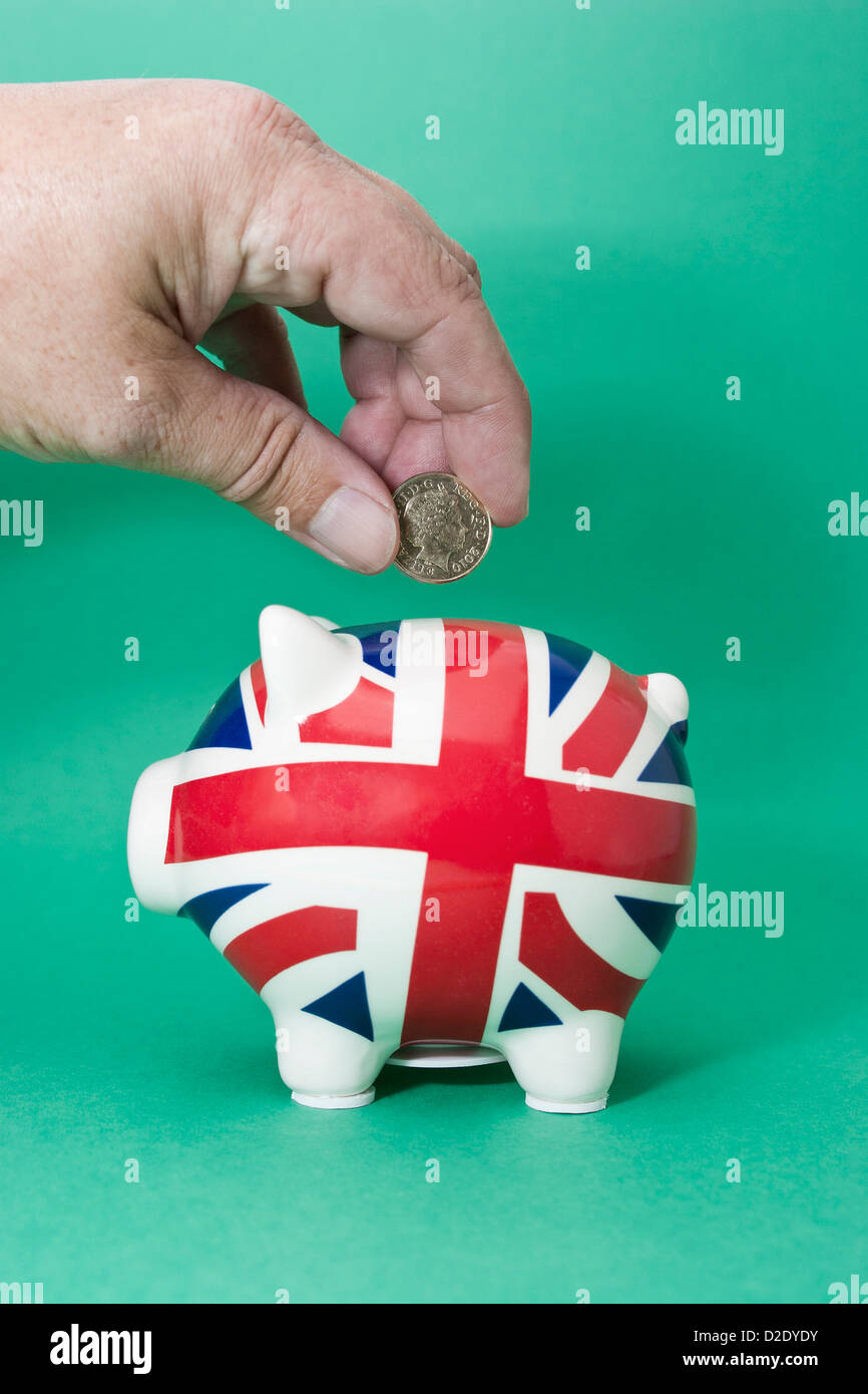 Saving british pounds Stock Photo - Alamy