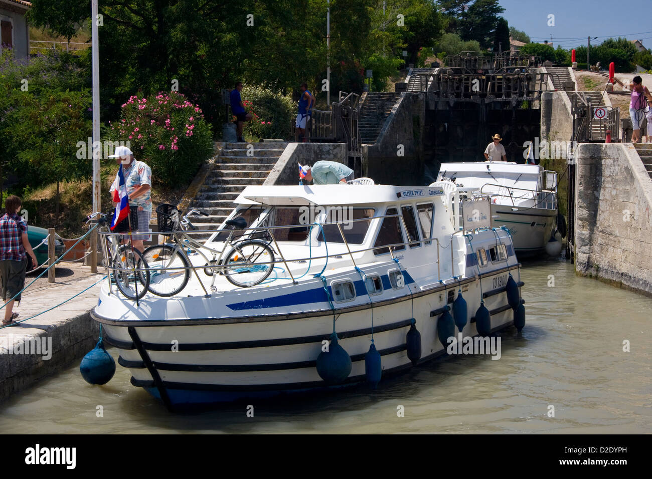 Fonseranes canal locks, Béziers, France. The series of seven locks on ...