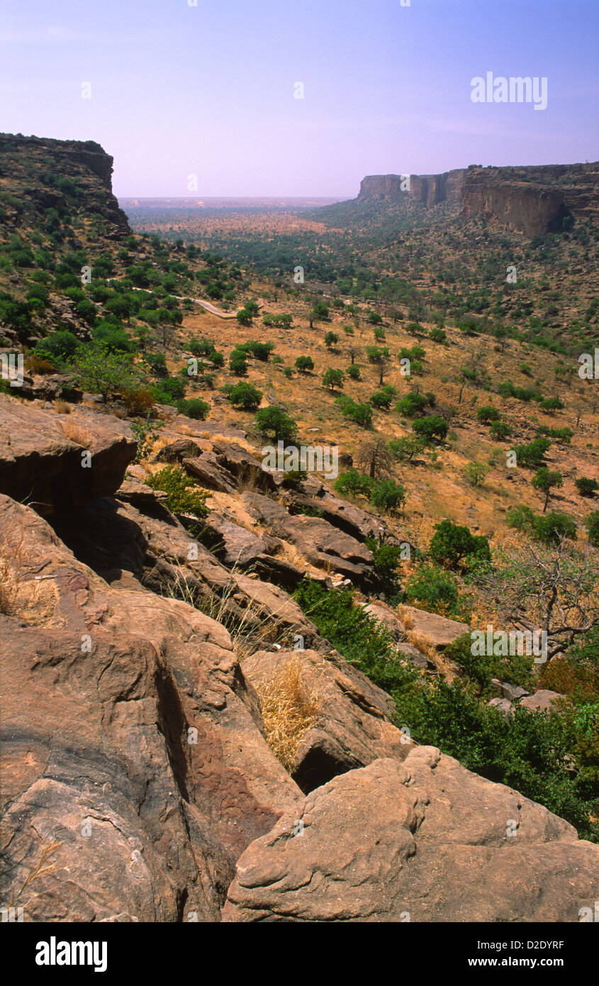 Landscape of the Bandiagara Escarpment in Mali, West Africa Stock Photo ...