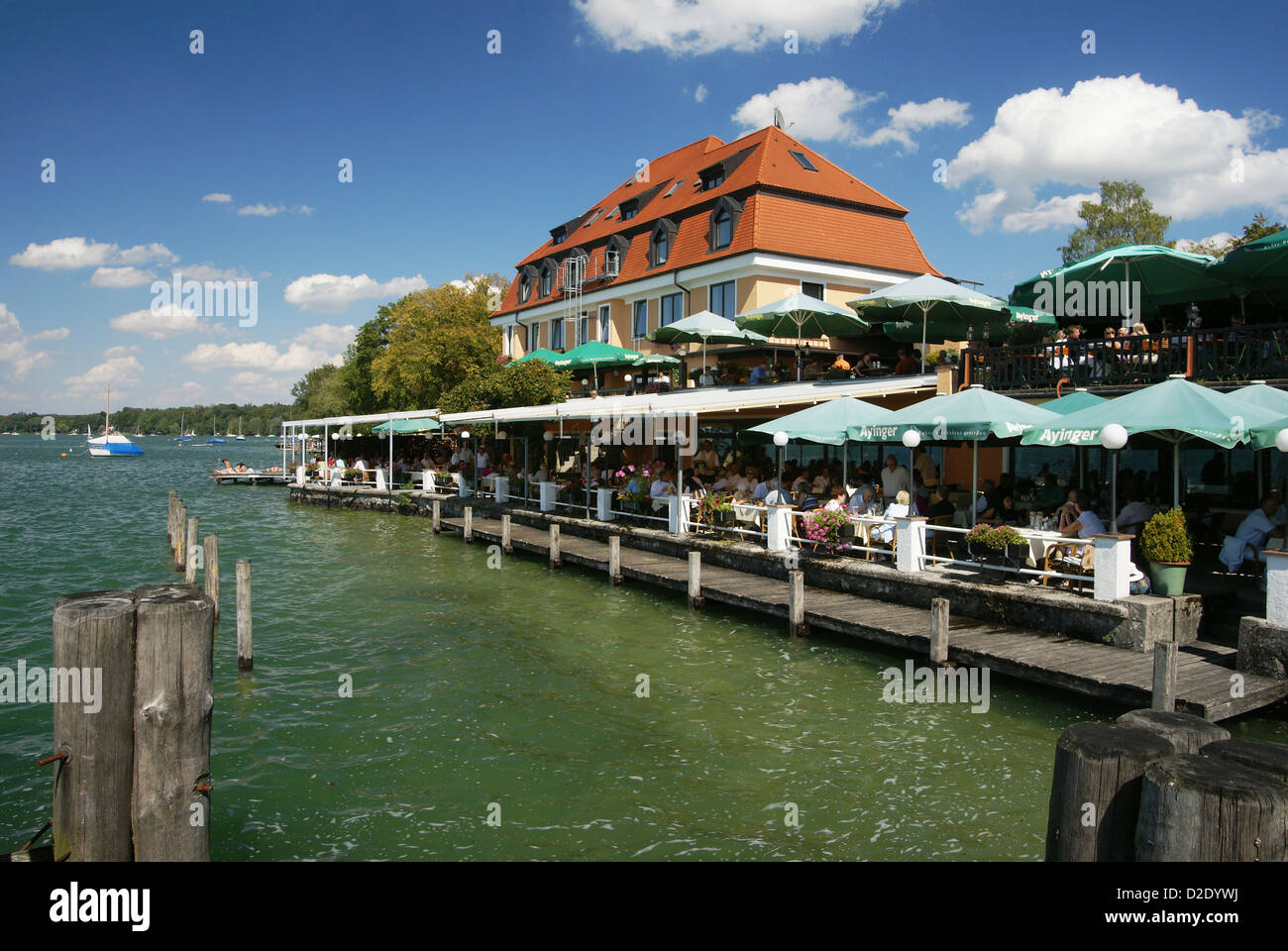 Schloß Berg Starnberger See lake starnberg Stock Photo - Alamy
