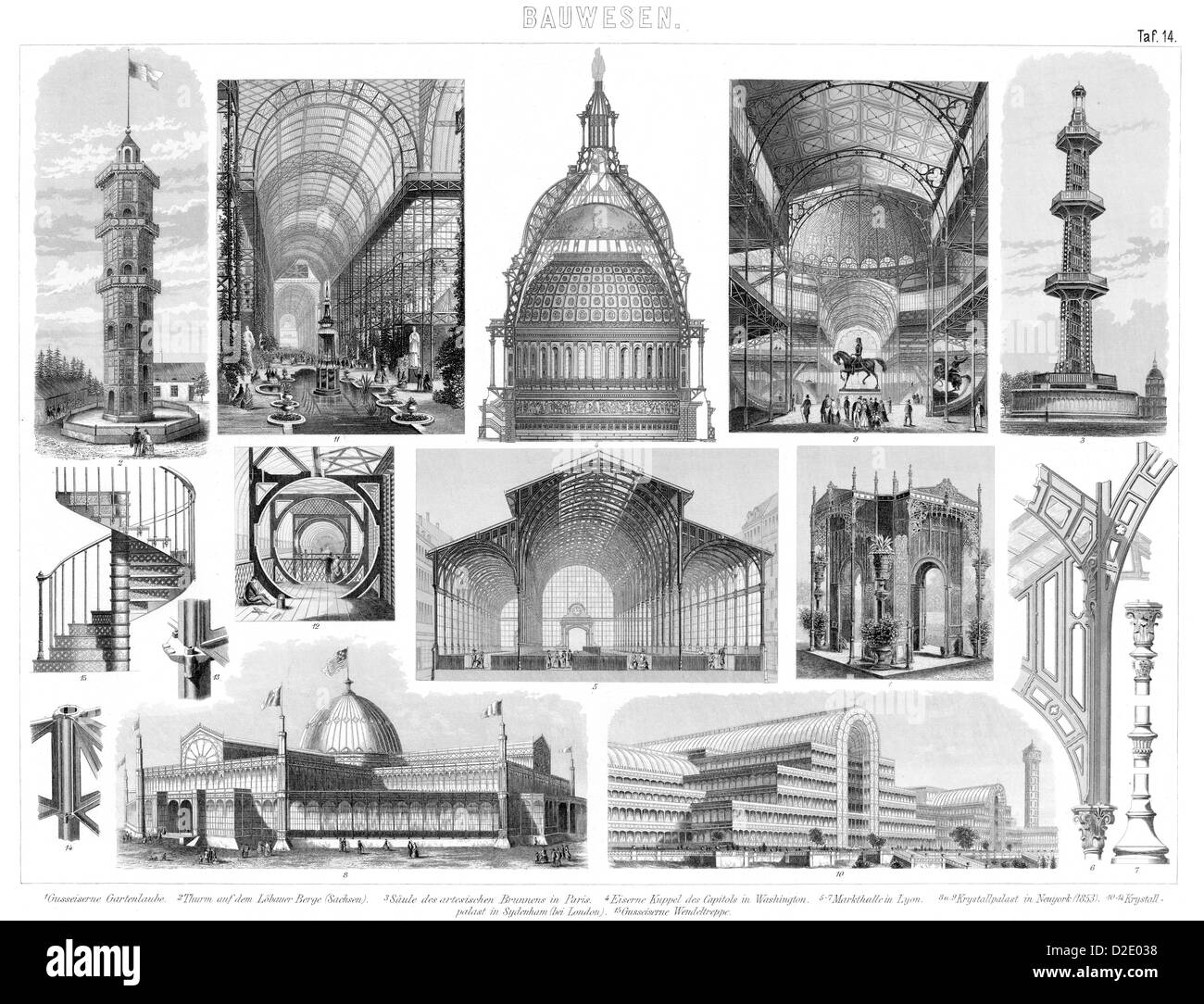 Vintage architecture pictures of construction using iron and steel from ...