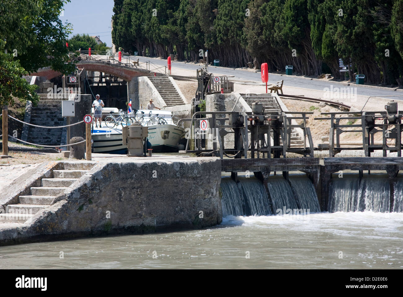 Fonseranes canal locks, Béziers, France. The series of seven locks on ...