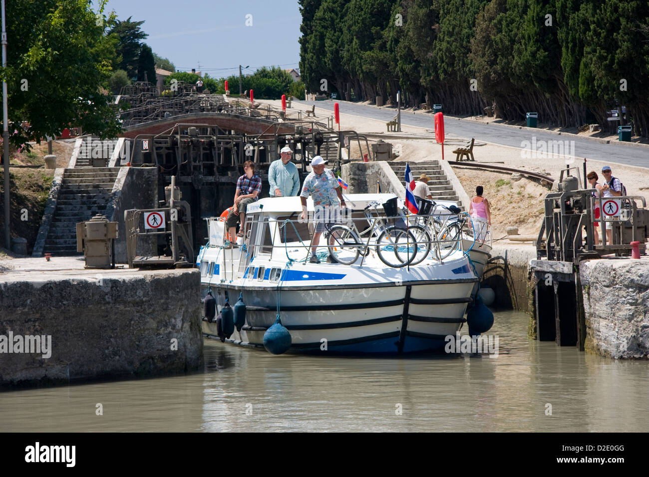 Fonseranes canal locks, Béziers, France. The series of seven locks on ...