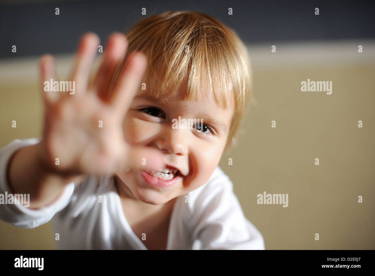 Berlin, Germany, Portrait one-half year old boy Stock Photo - Alamy