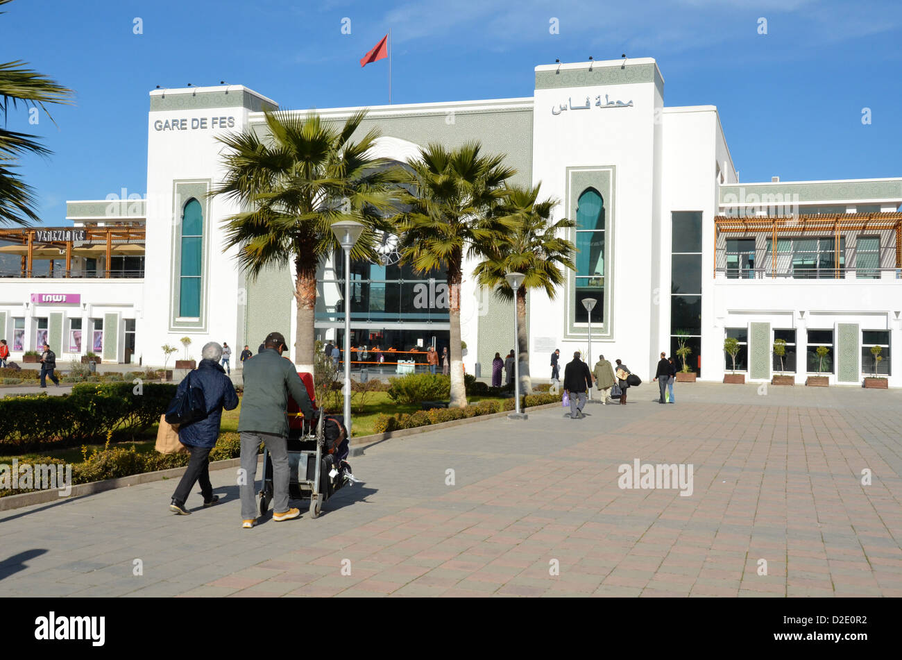 Railway station building at Fez, Fes, Morocco Stock Photo - Alamy