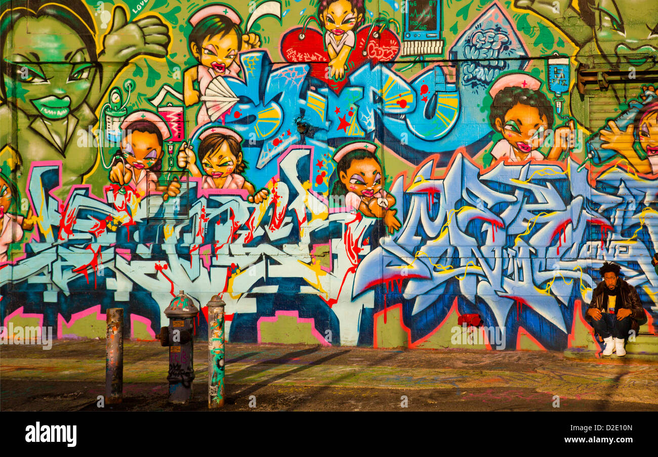 Graffiti Art Building Five Points High Resolution Stock Photography and ...