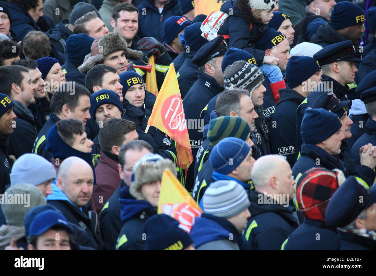 Firefighters protest outside London Fire Brigade Head Quarters as Fire ...