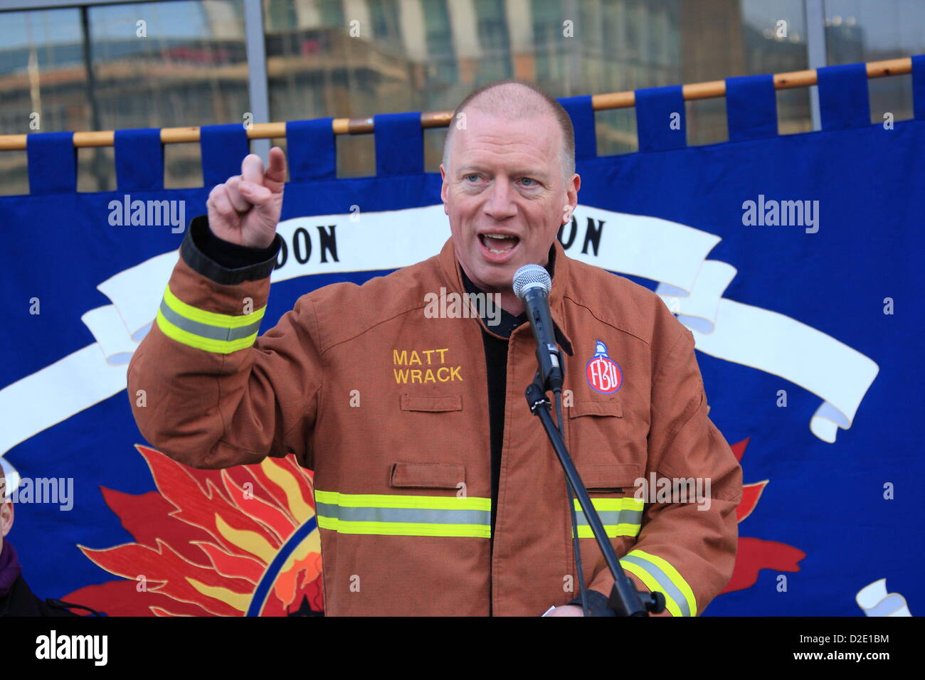 Firefighters protest outside London Fire Brigade Head Quarters as Fire ...