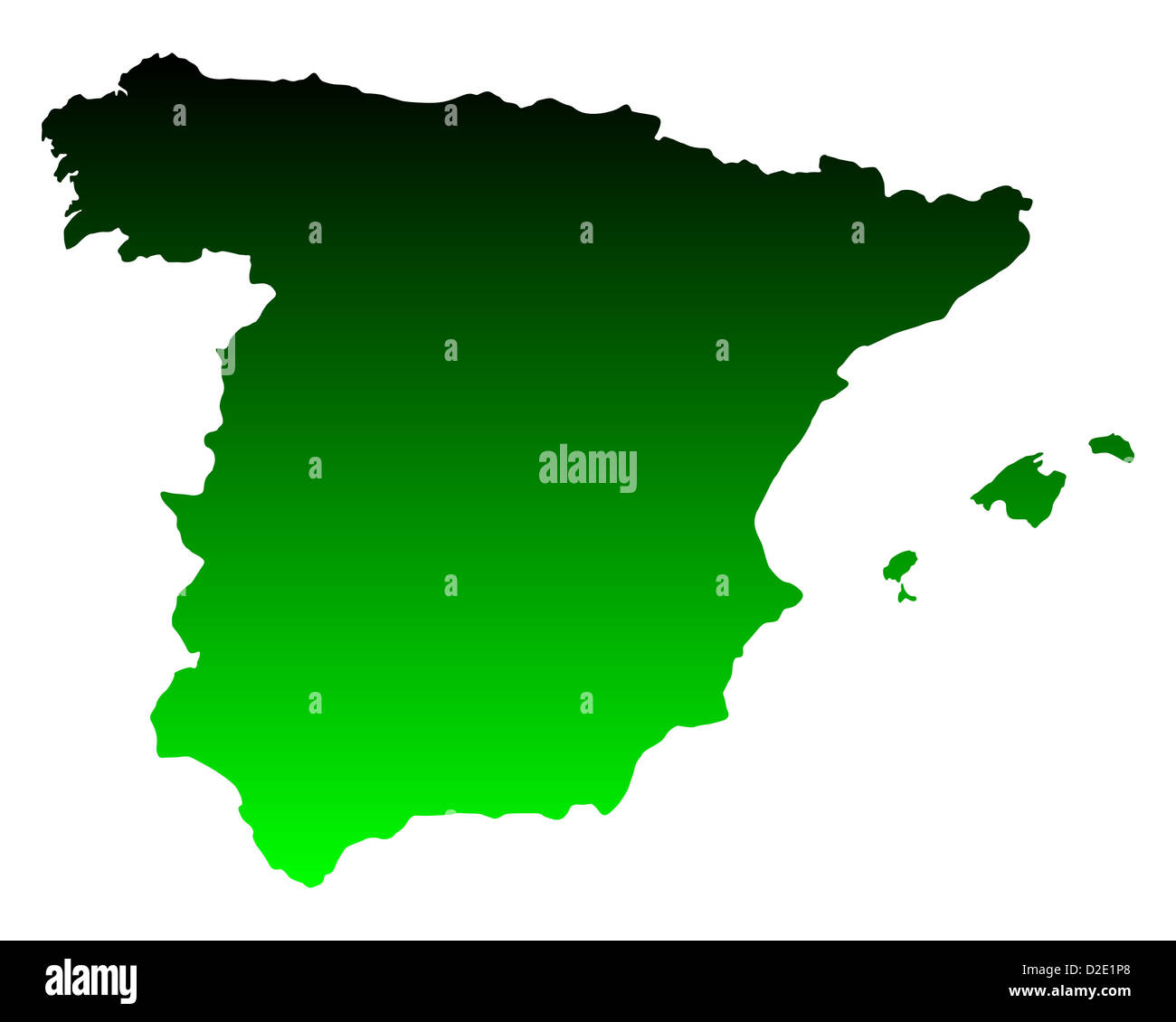 Map of Spain Stock Photo - Alamy