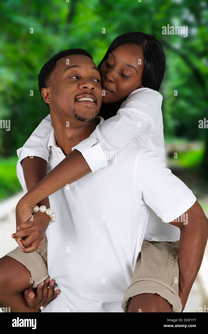 Man and woman posing together outside in nature Stock Photo - Alamy