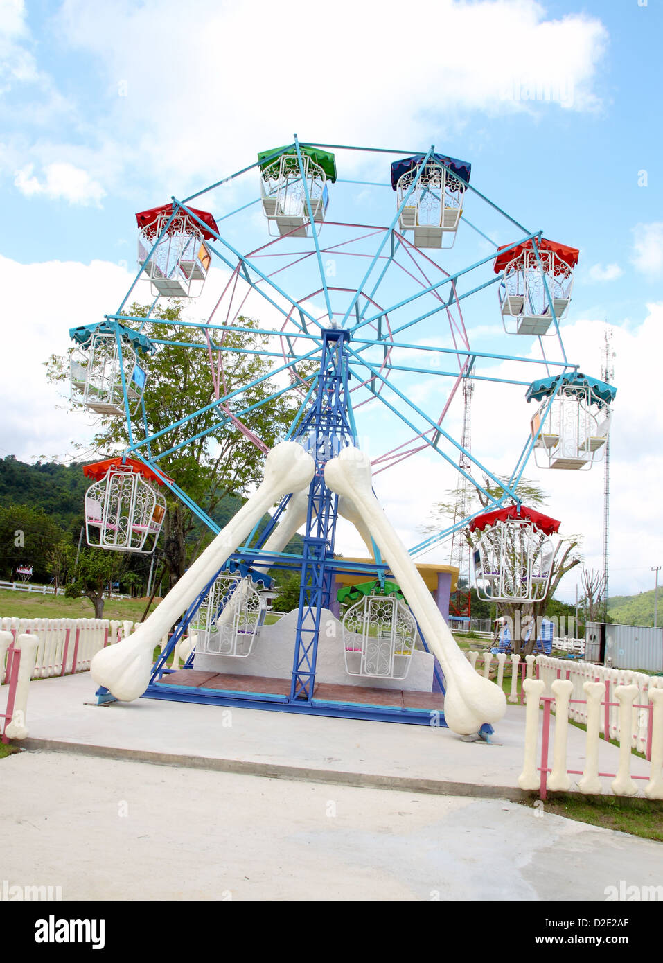 a colourful ferris wheel in the park Stock Photo - Alamy
