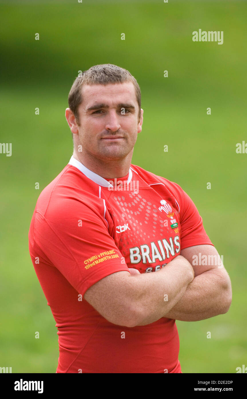 Welsh rugby international player Huw Bennett who plays hooker Stock ...