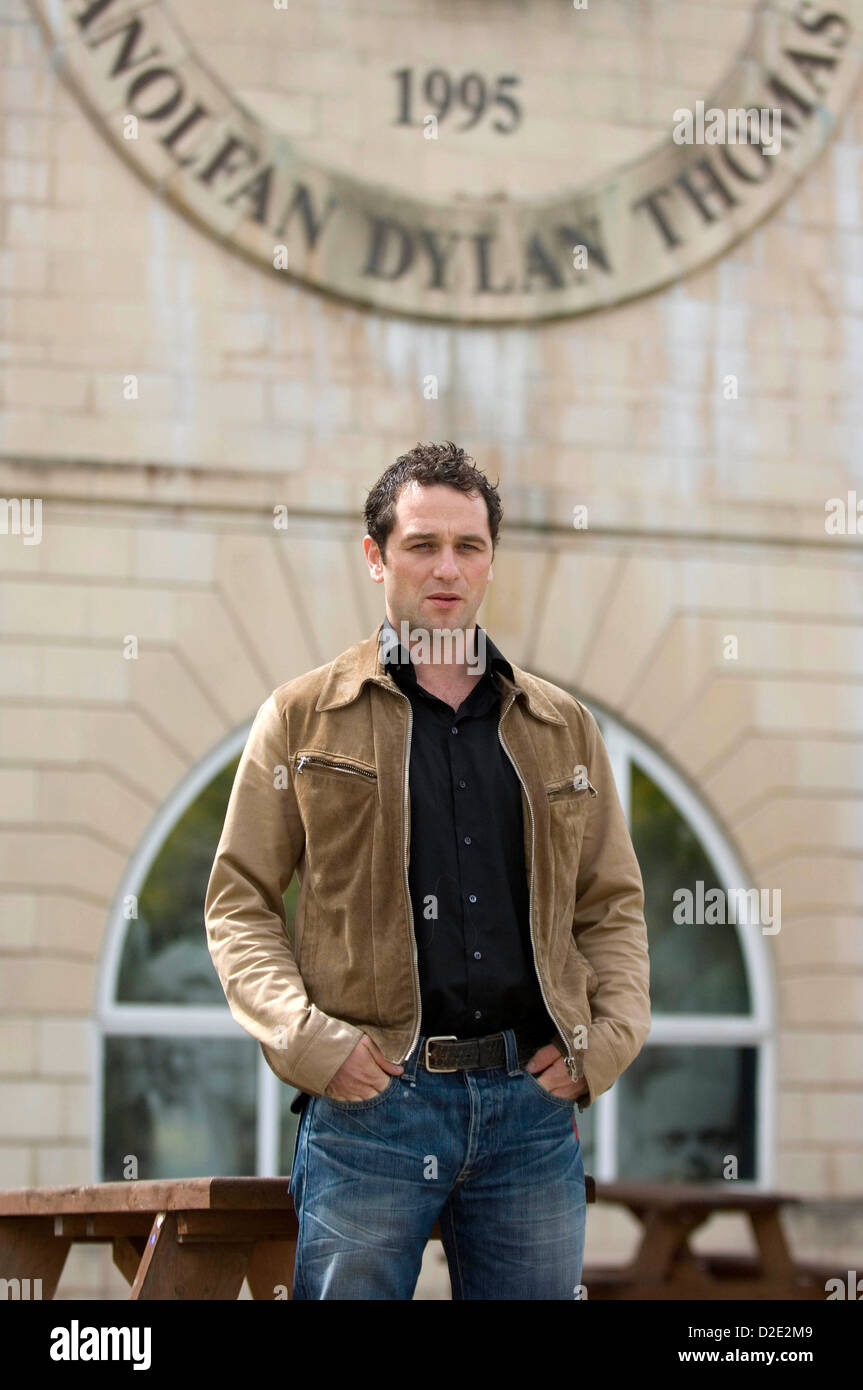 Welsh actor Matthew Rhys at the Dylan Thomas Centre in Swansea Stock ...