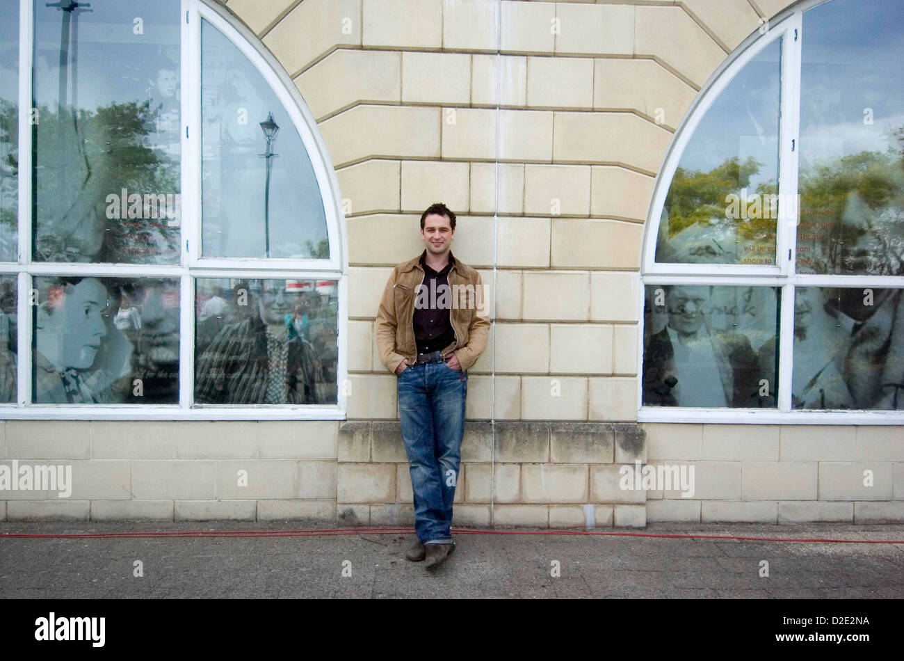 Welsh actor Matthew Rhys at the Dylan Thomas Centre in Swansea Stock ...