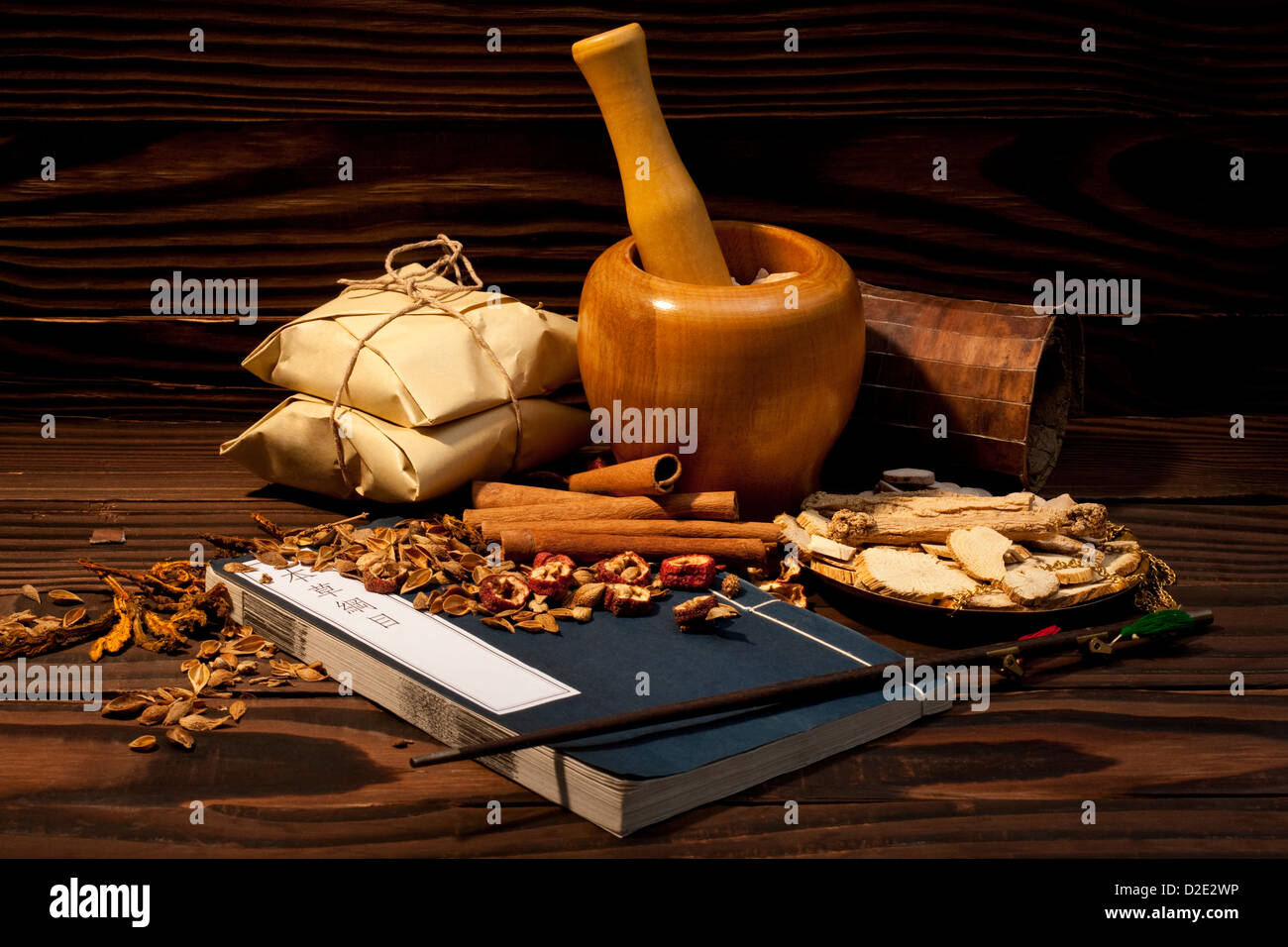 Various Chinese medical herbs and medical instruments Stock Photo - Alamy