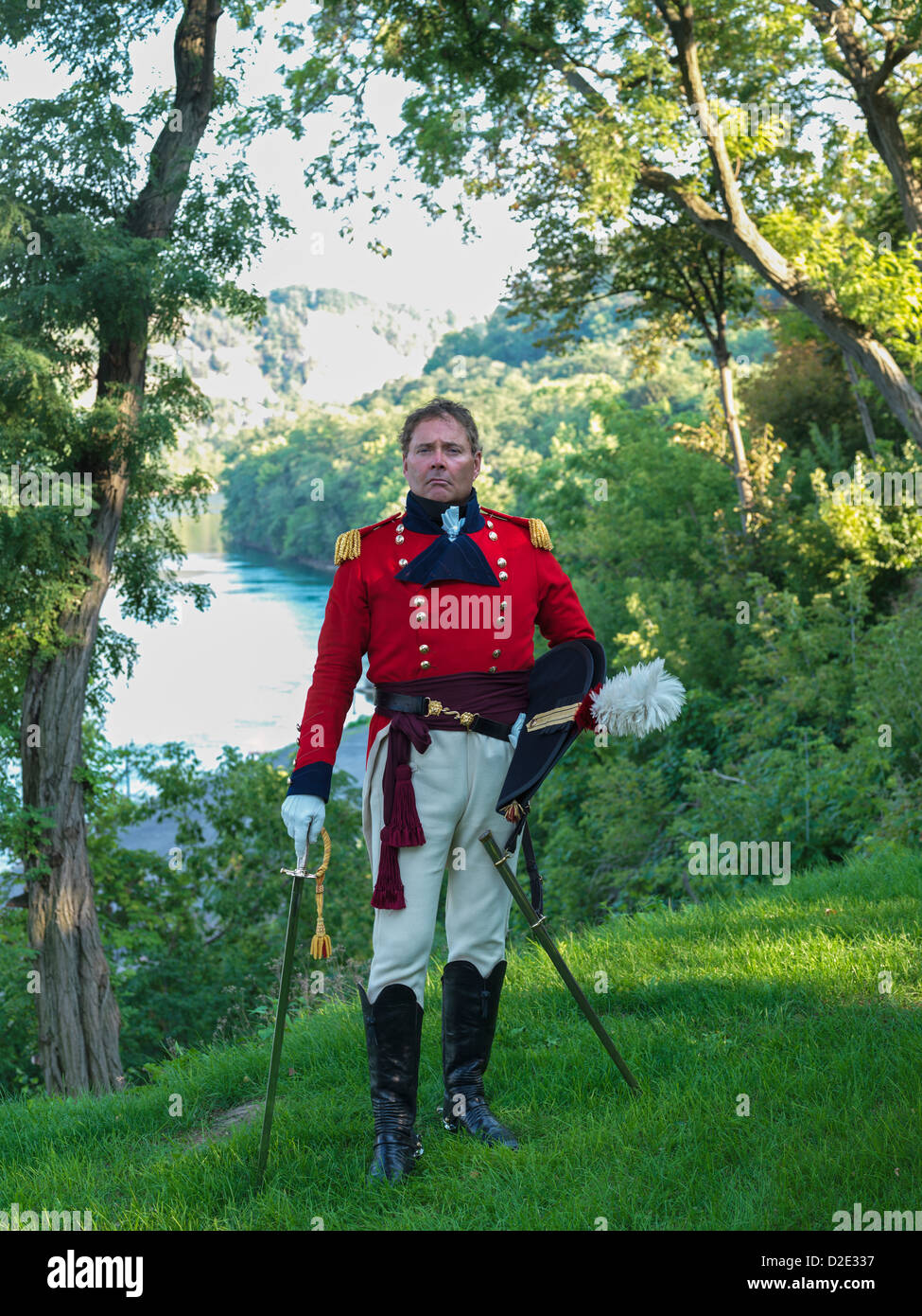 re-enactor portraying Major General Sir Issac Brock, British hero of ...