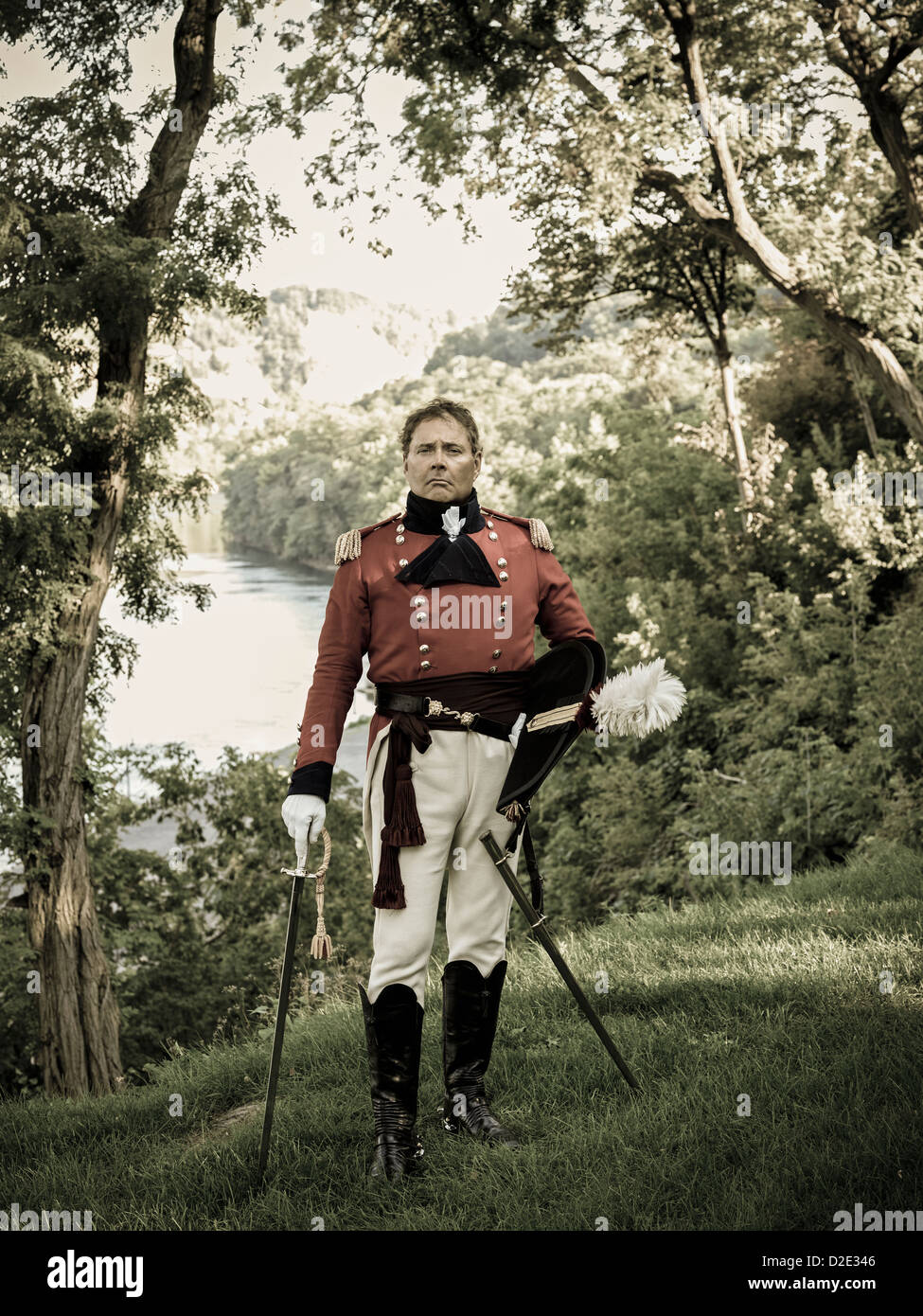 re-enactor portraying Major General Sir Issac Brock, British hero of ...