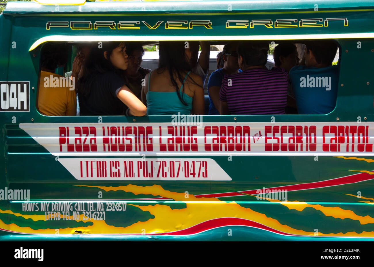 Jeepney ride, Philippines Stock Photo - Alamy
