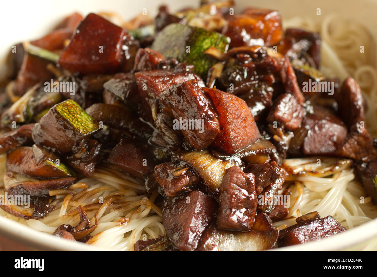 Ja Jang Myun: Korean Noodles in Black Bean Sauce Stock Photo - Alamy
