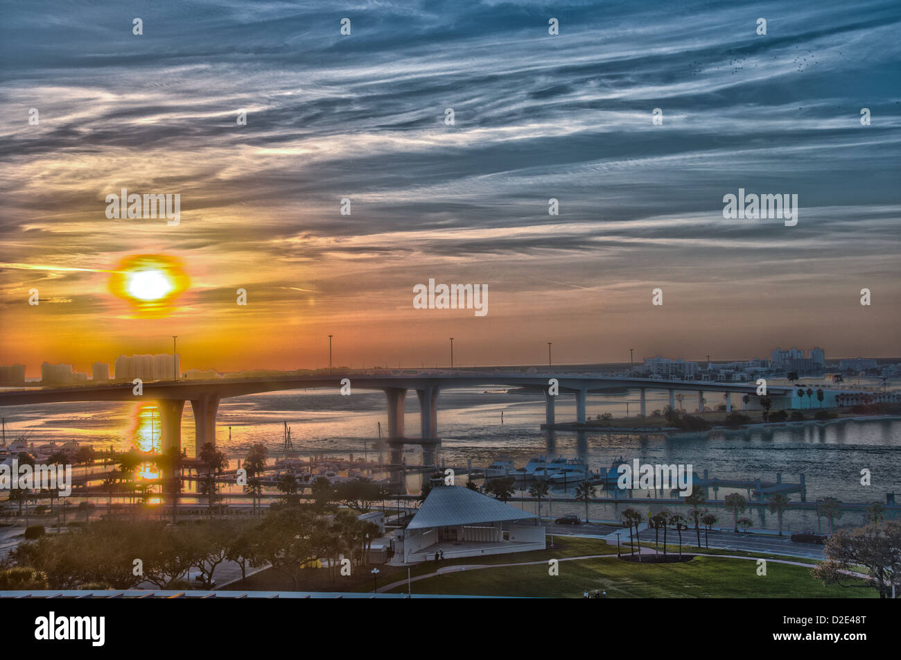 Photograph taken near sunset from the roof of the Clearwater Public ...