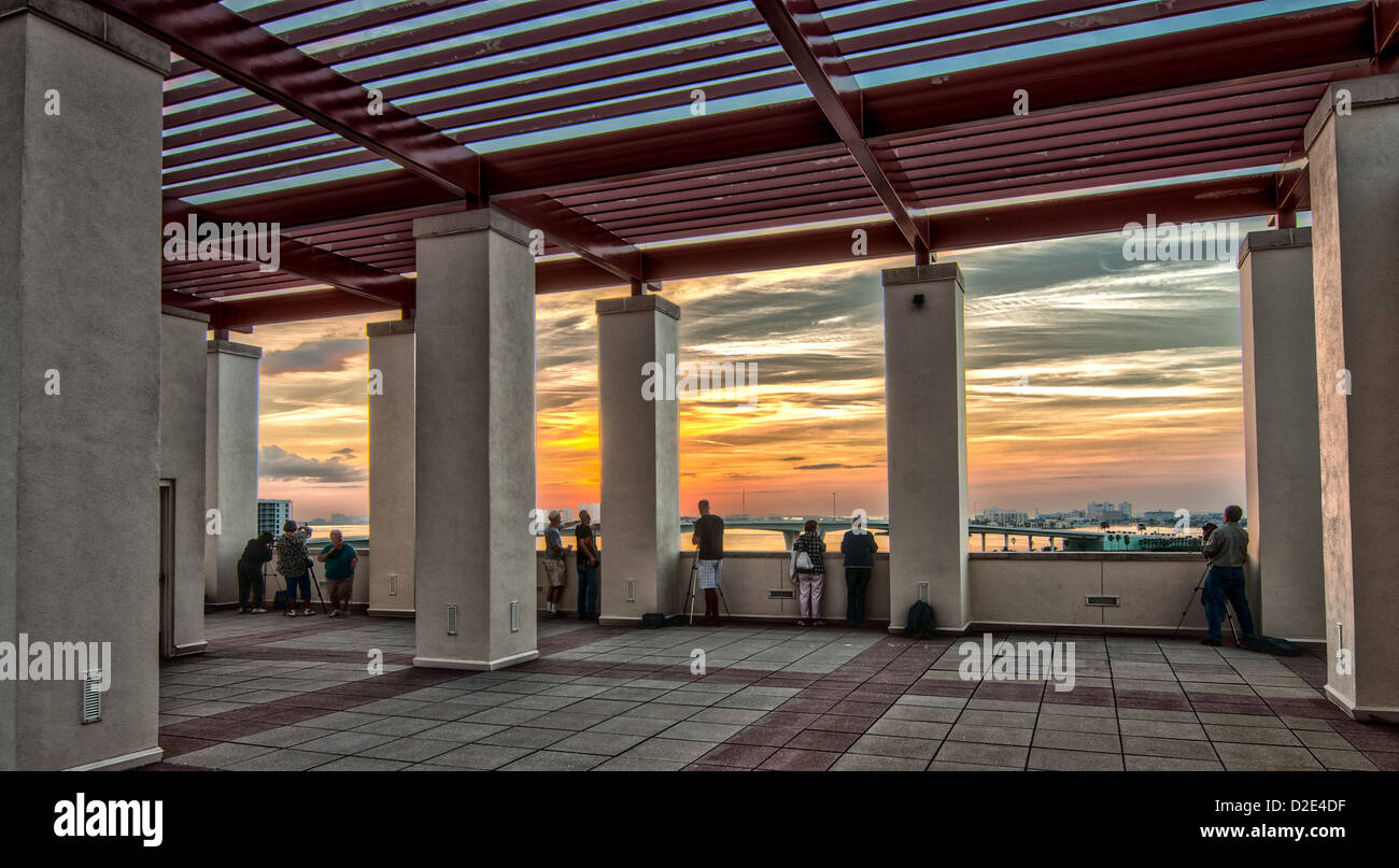 Photograph taken near sunset from the roof of the Clearwater Public ...