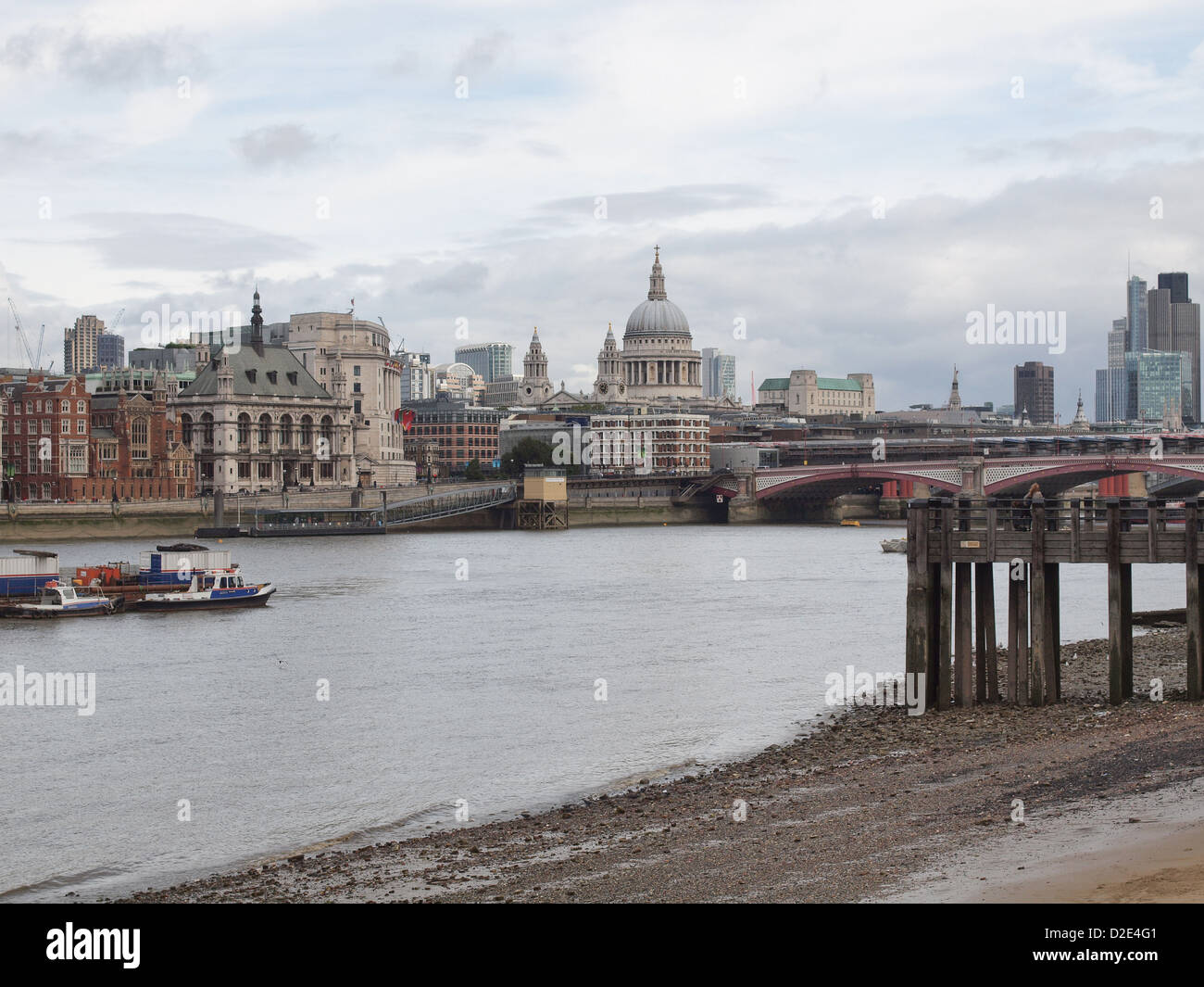Panoramic view of River Thames London UK Stock Photo - Alamy