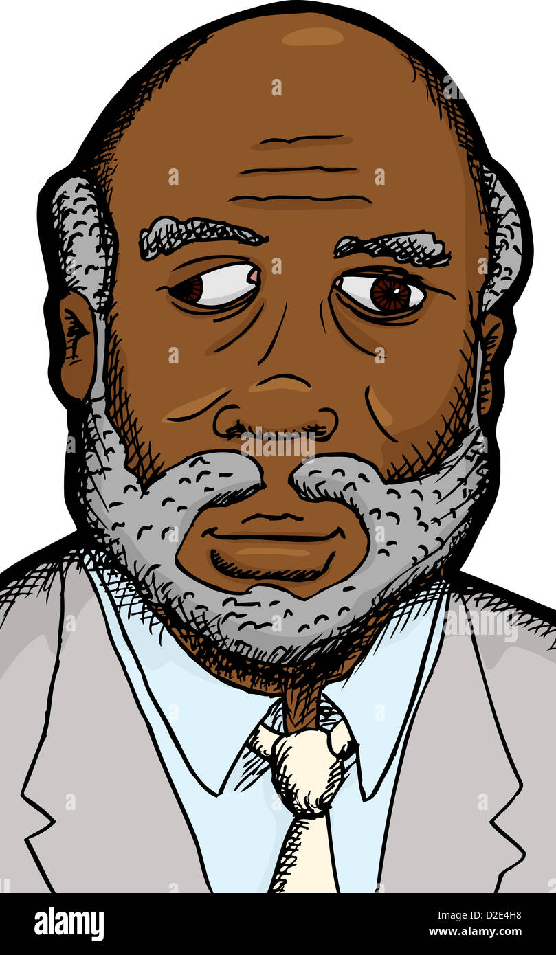 Easygoing businessman with a crooked eye over isolated background Stock ...