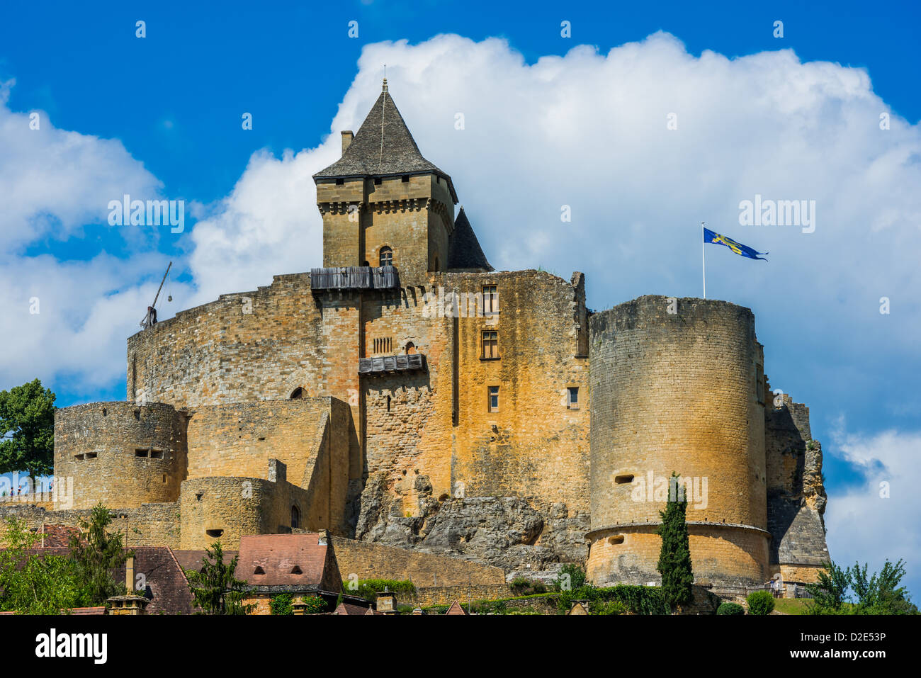 Castle of Castelnaud La Chapelle Dordogne Perigord France Stock Photo ...