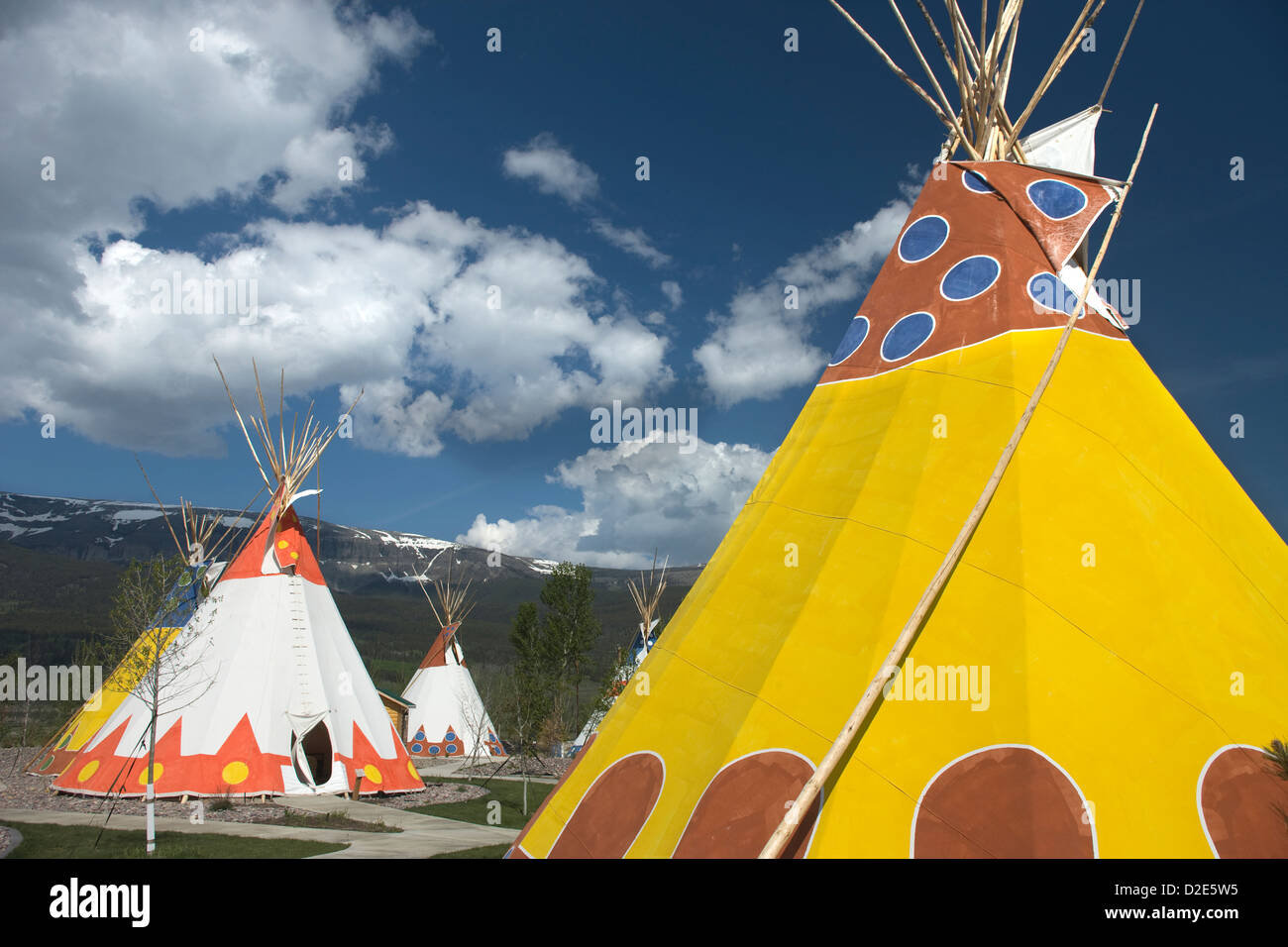 PAINTED NATIVE AMERICAN TEEPEES SAINT MARY LODGE RESORT SAINT MARYS ...