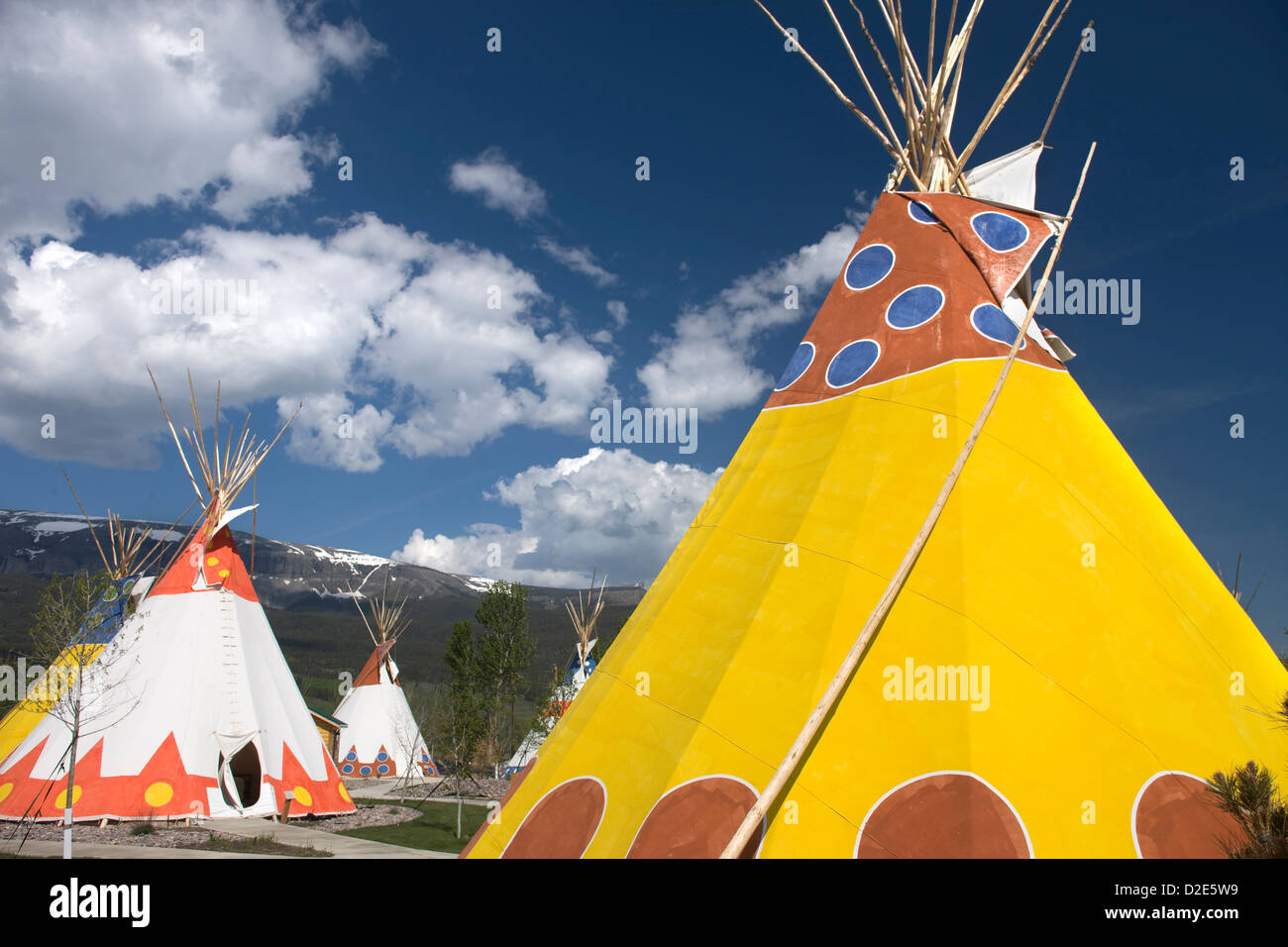 PAINTED NATIVE AMERICAN TEEPEES SAINT MARY LODGE RESORT SAINT MARYS ...