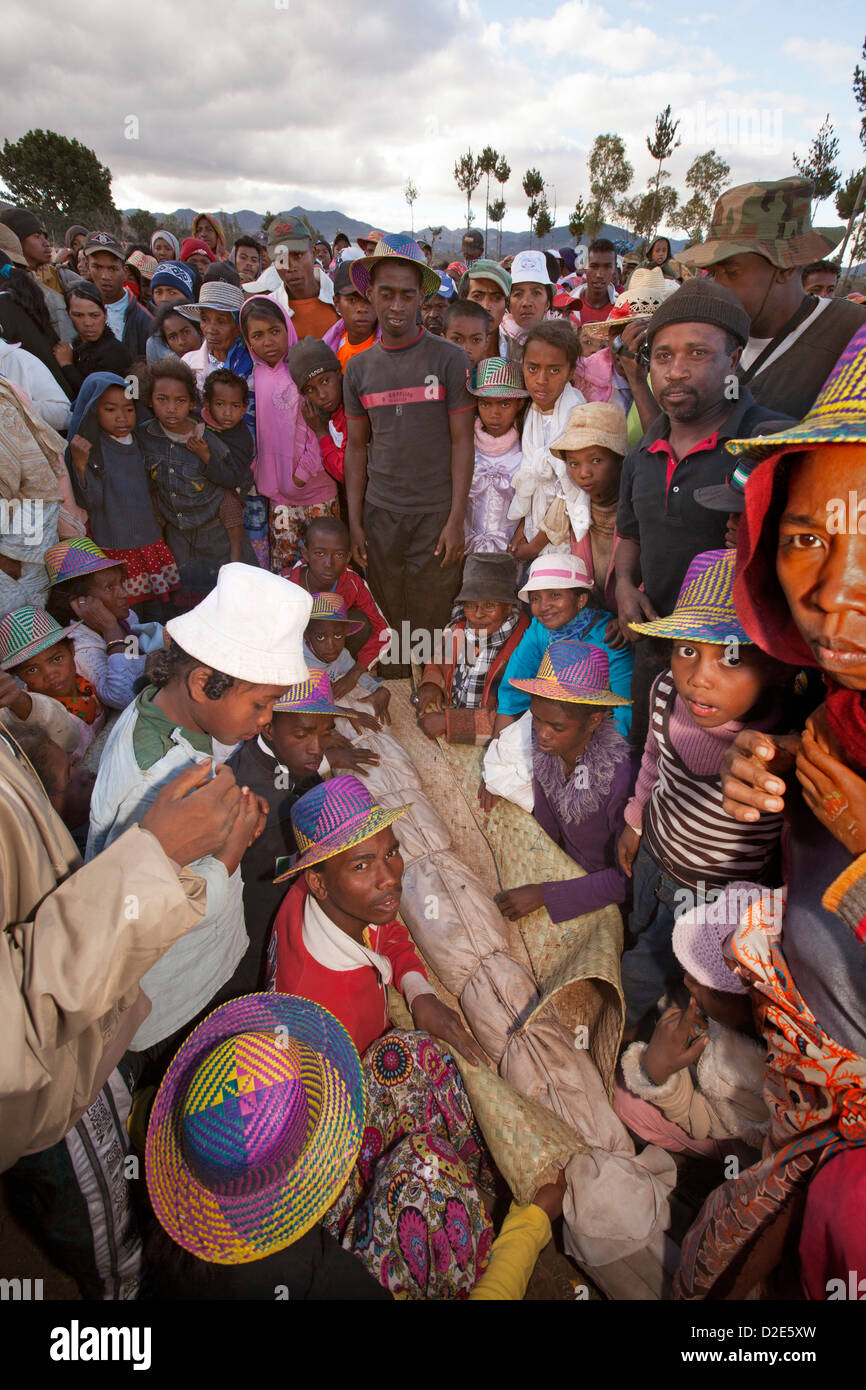 Madagascar, Betsileo famadihana ceremony, ‘turning of the bones’ family ...