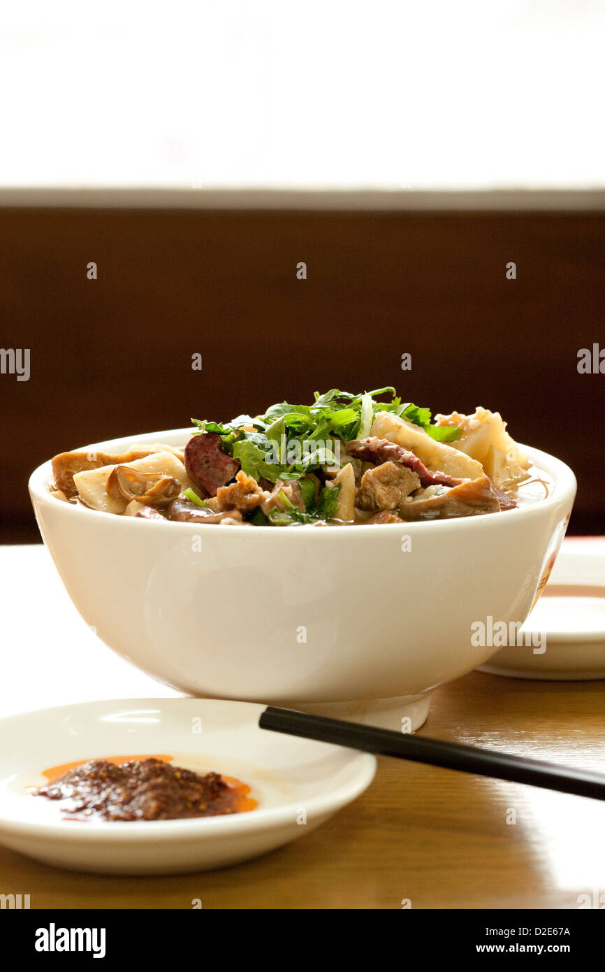 Chinese traditional food sheep's haslet soup Stock Photo - Alamy