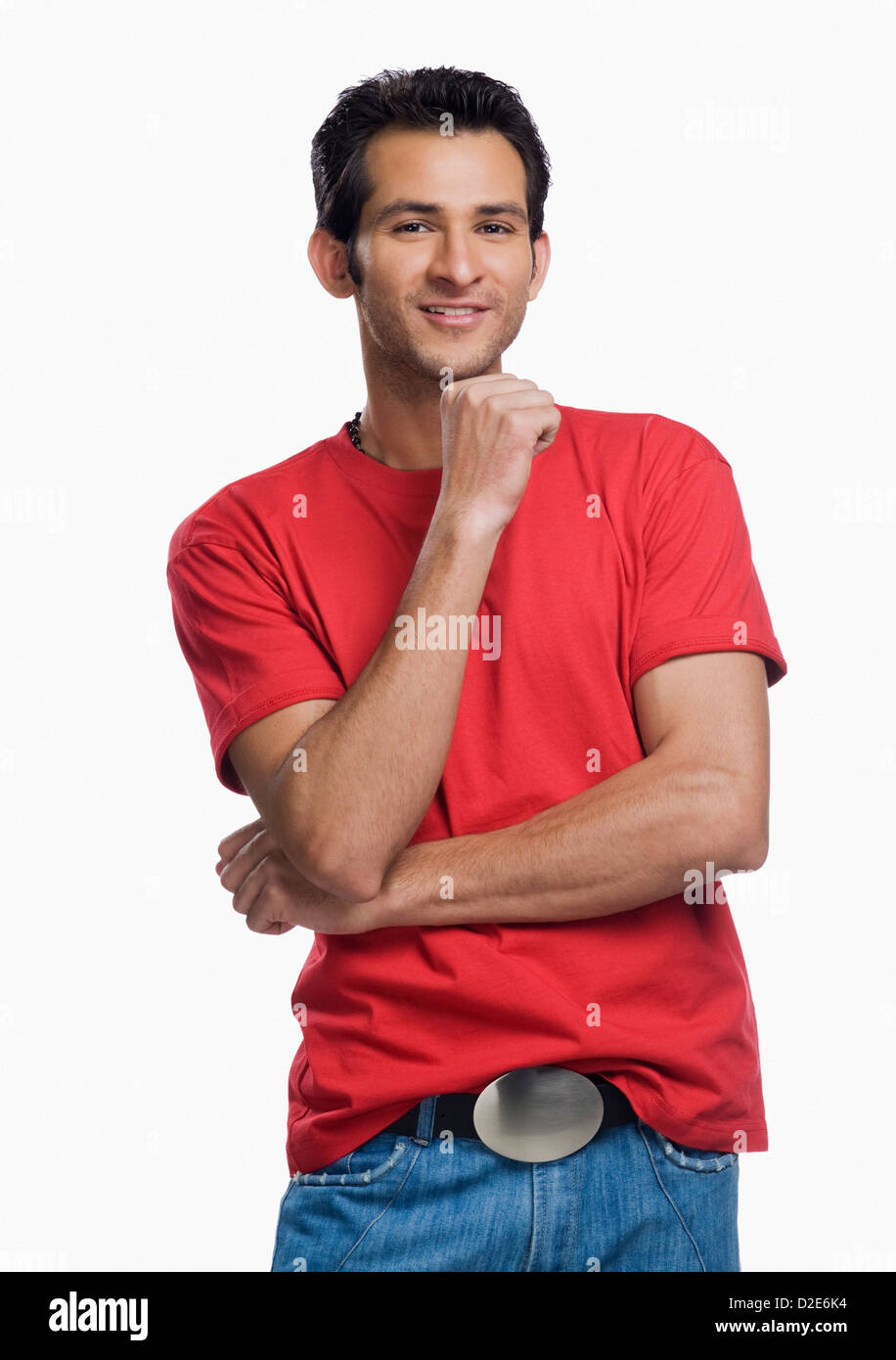 Portrait of a man thinking Stock Photo - Alamy