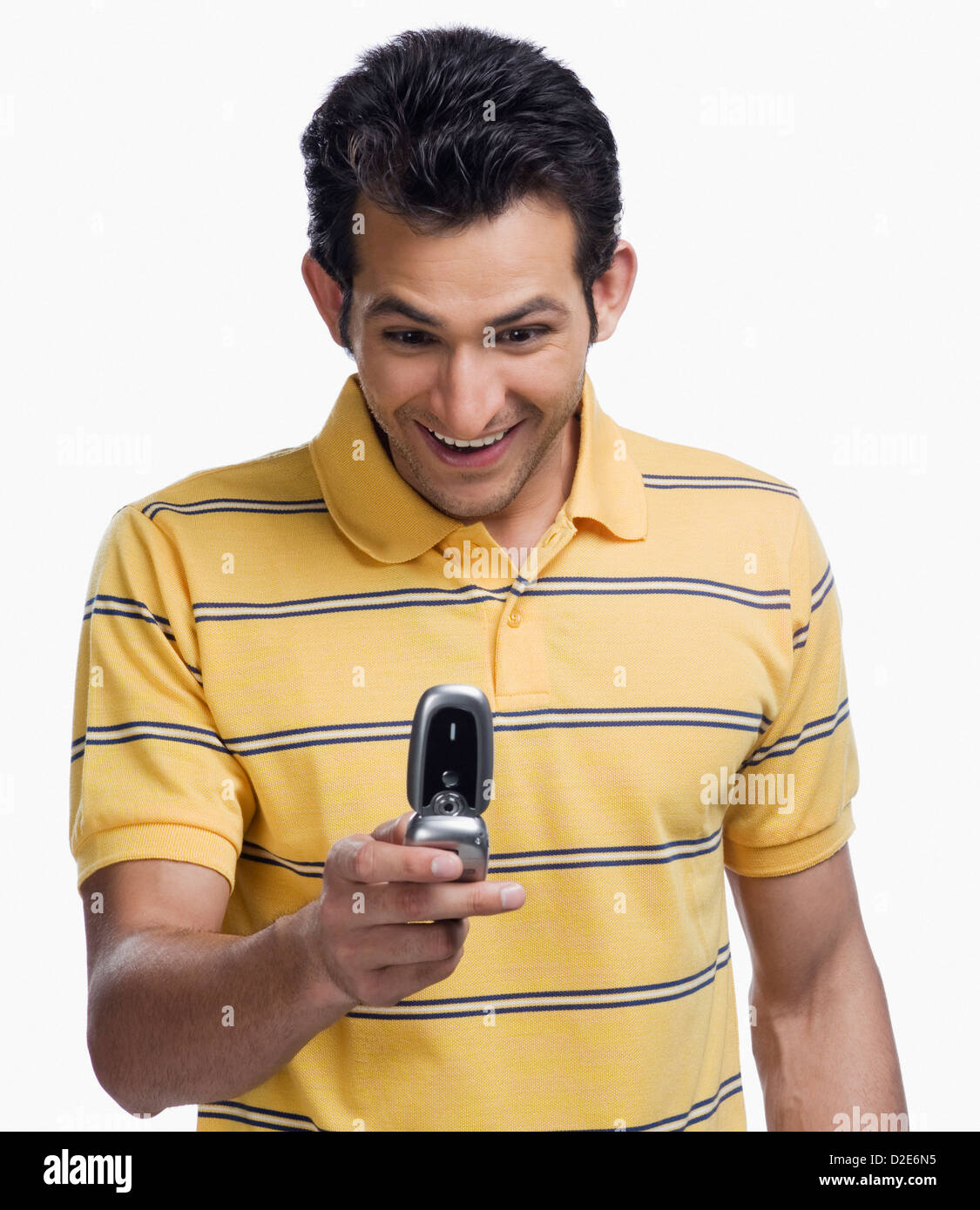 Close-up of a man text messaging on a mobile phone Stock Photo - Alamy