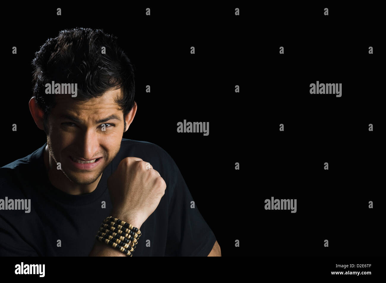 Portrait of a man looking angry Stock Photo - Alamy