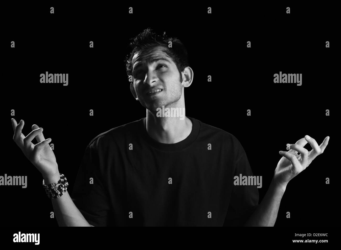 Background image man looking Black and White Stock Photos & Images - Alamy