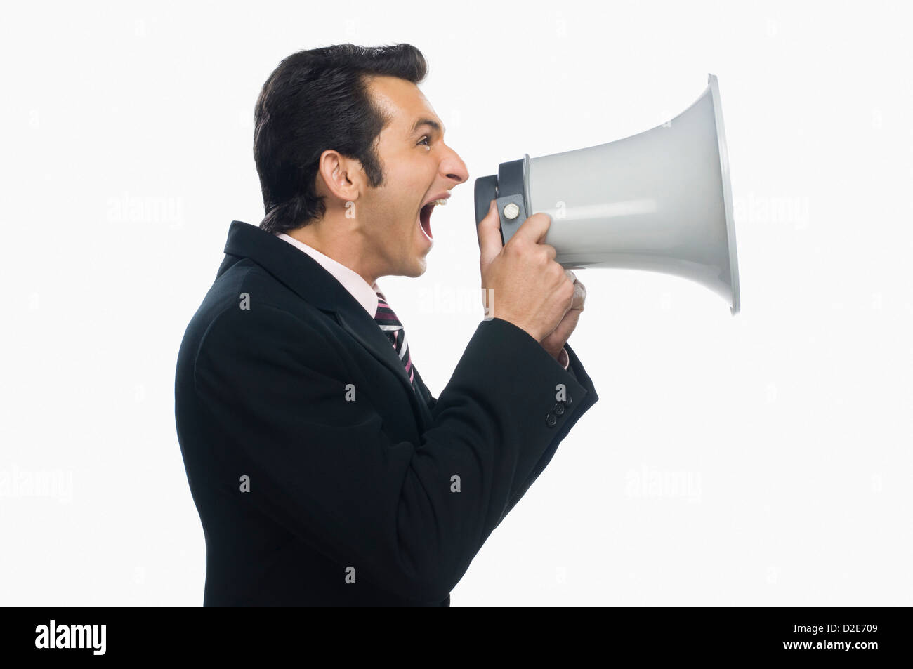 Man leadership megaphone Cut Out Stock Images & Pictures - Alamy