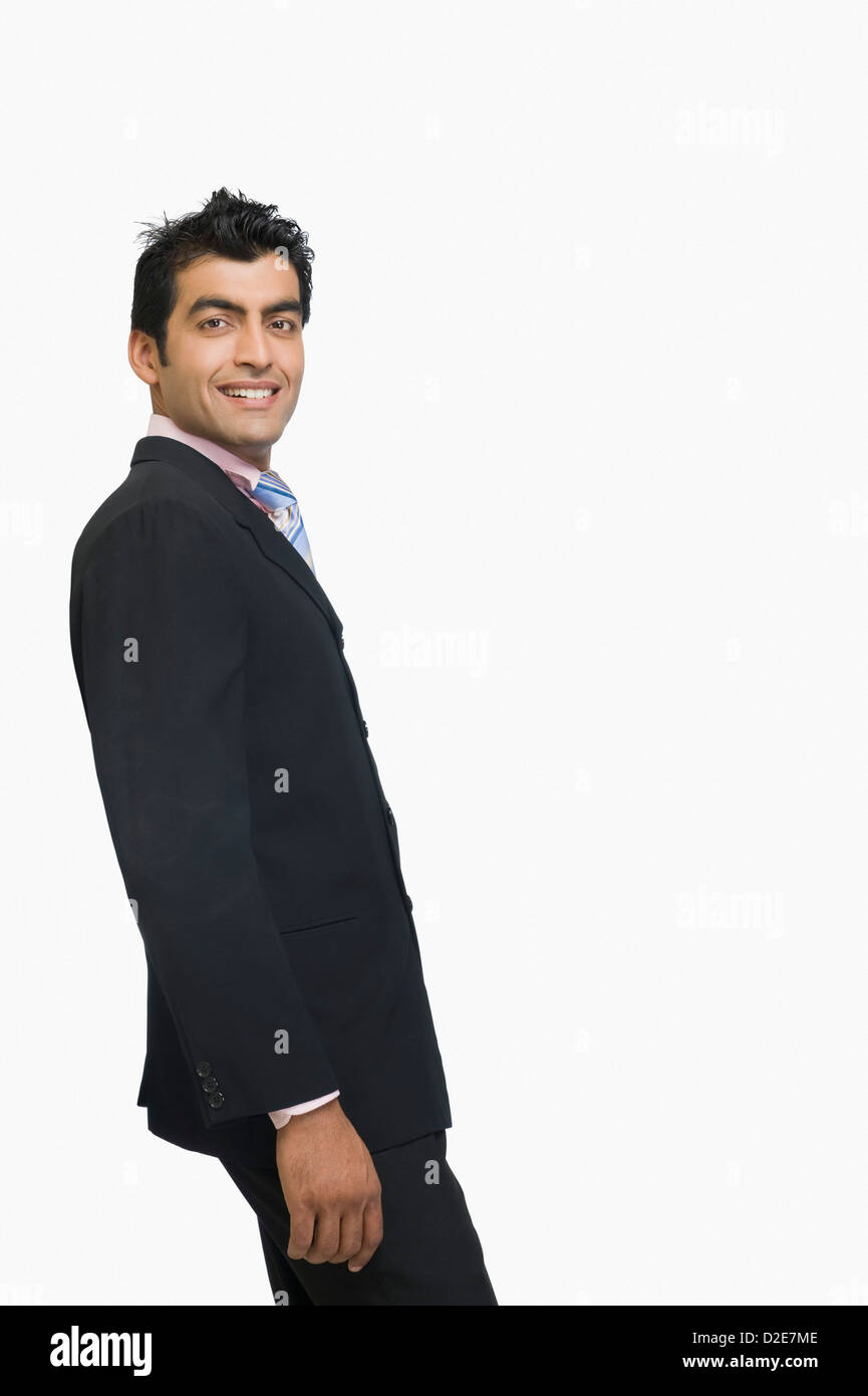 Portrait of a businessman smiling Stock Photo - Alamy