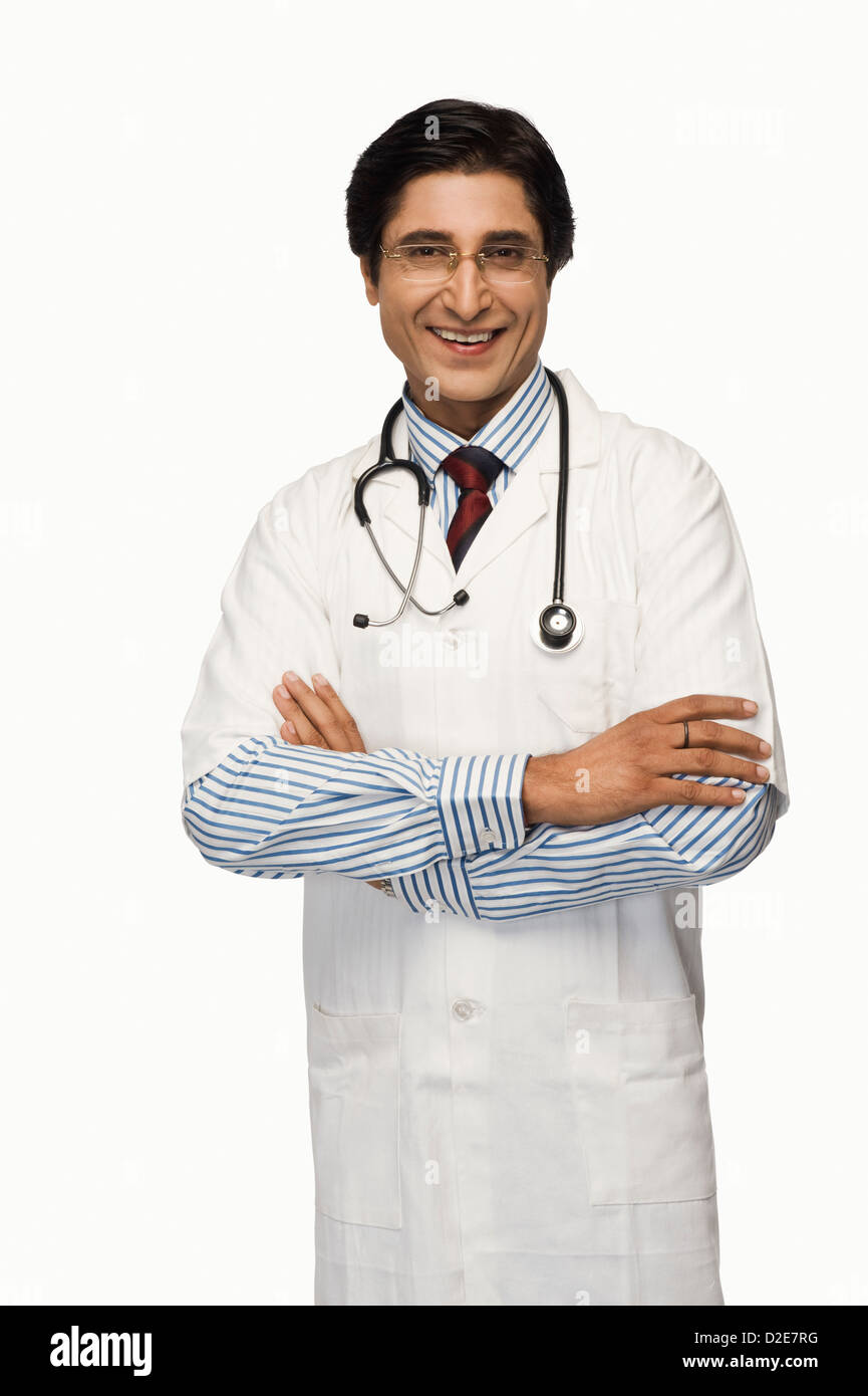 Portrait of a doctor smiling Stock Photo - Alamy