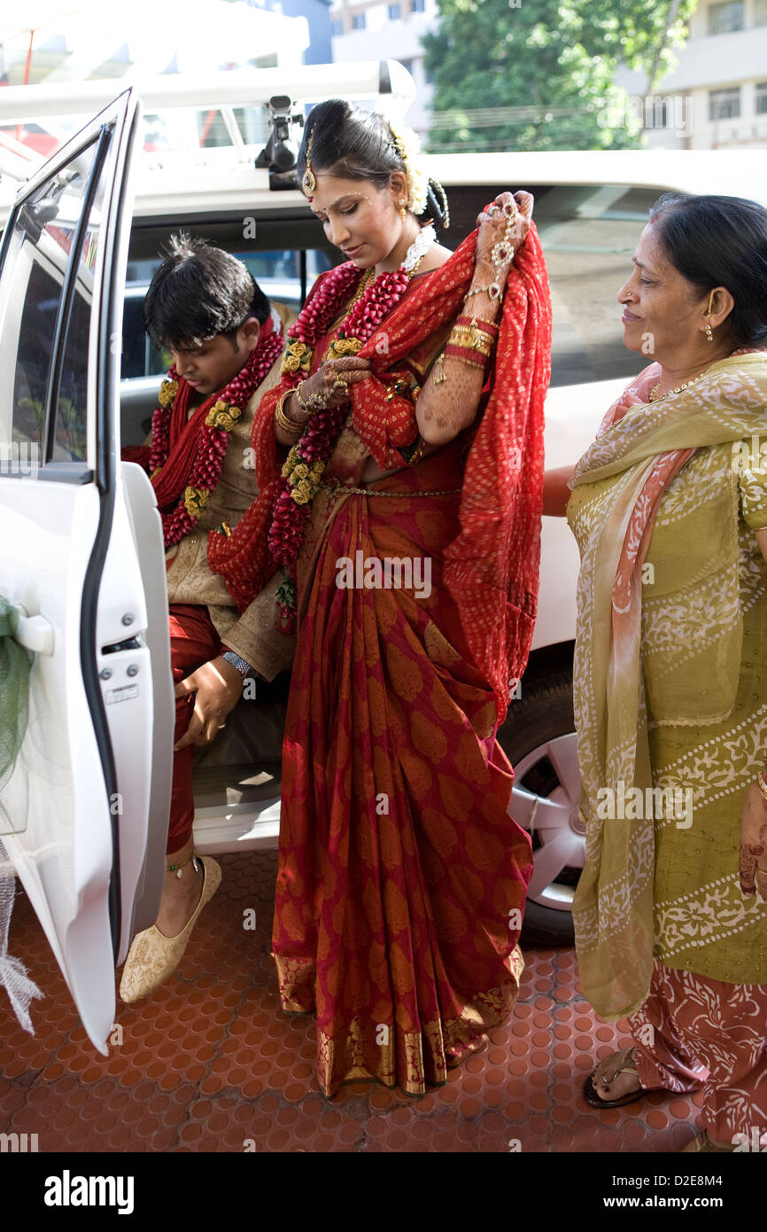 Scene during a traditional mixed Mangalorean and Punjabi Indian wedding ...