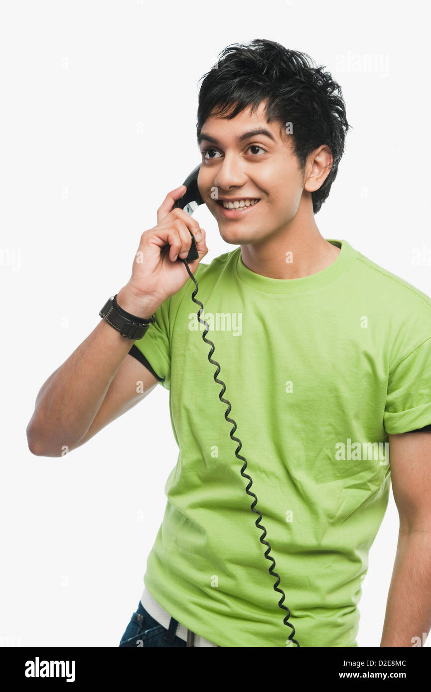 Man talking on the telephone Stock Photo - Alamy