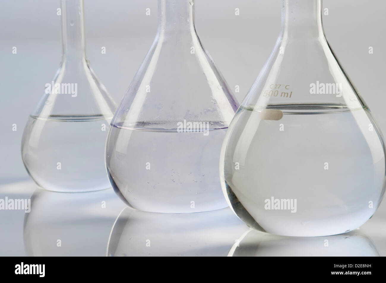 Close-up of laboratory flasks Stock Photo - Alamy