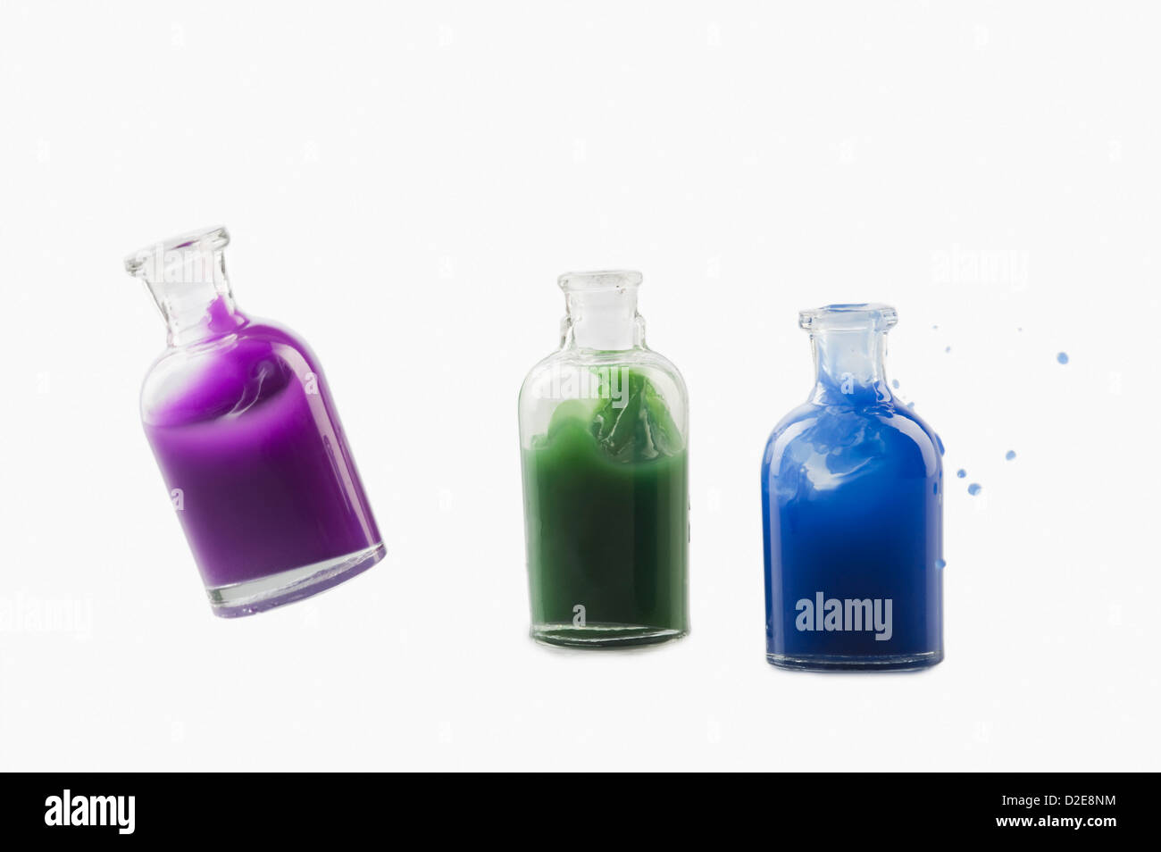 Close-up of chemical bottles Stock Photo - Alamy