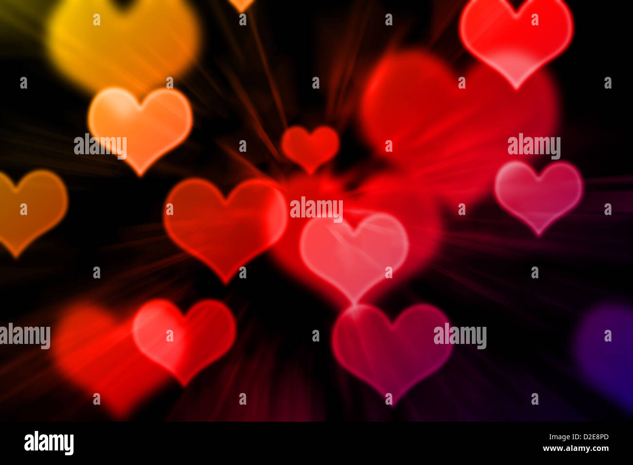 abstract background with colorful heart background Stock Photo - Alamy