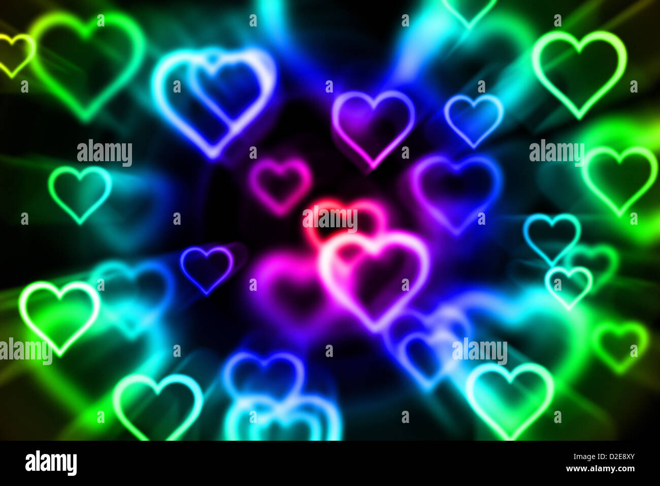 abstract background with colorful heart background Stock Photo - Alamy