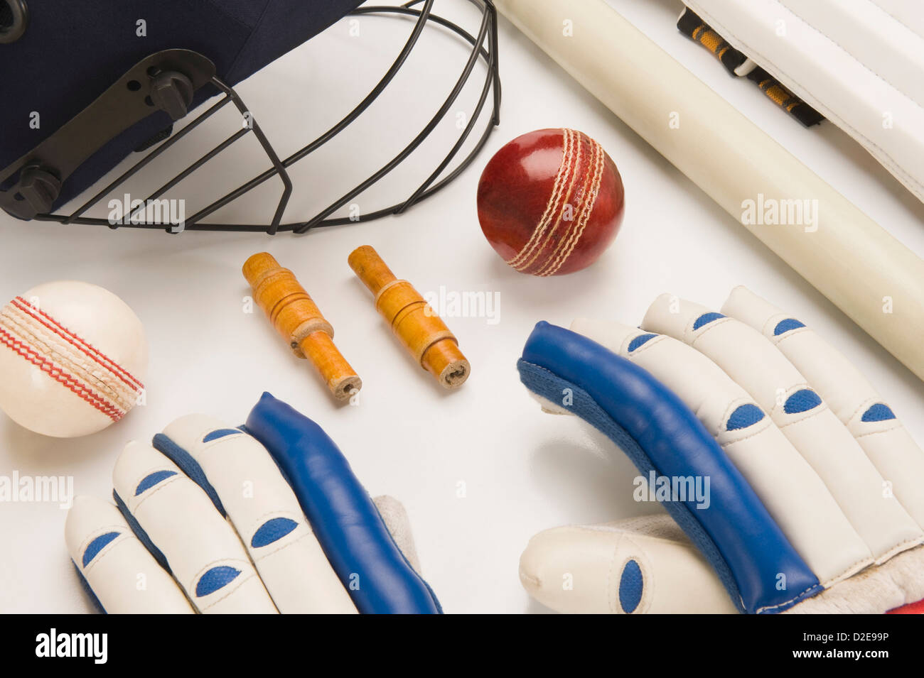Close-up of cricket equipment Stock Photo - Alamy
